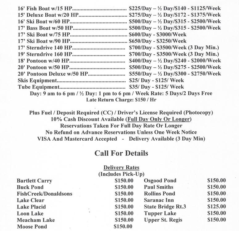 Swiss Boat Rental Rates